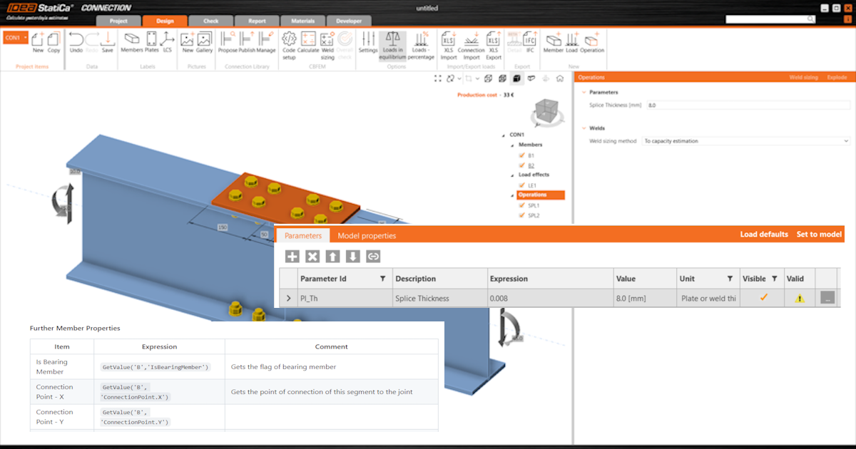 Parametric design in IDEA StatiCa Connection - Basics (01) | IDEA StatiCa